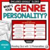 Reading Genre Personality Test - Secondary Library Lesson - Genre ...