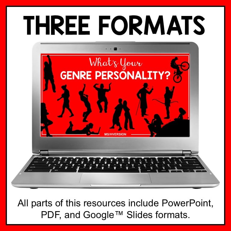 Reading Genre Personality Test - Secondary Library Lesson - Genre ...