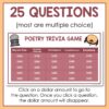 Poetry Terms Review Game - MrsReaderPants