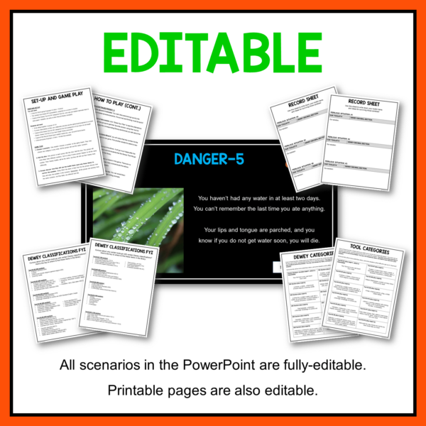 Zombie Dewey Decimal System Game - Zombie Dice Game - Halloween Library ...