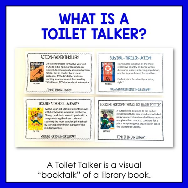 Toilet Talkers Booktalk Posters - MrsReaderPants