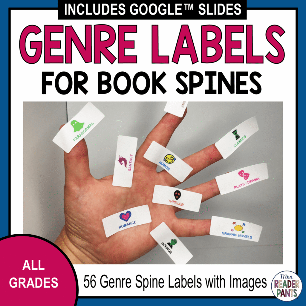 Library Genre Spine Labels - 56 Book Labels for Library Genrefication ...