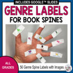 Library Genre Spine Labels - 56 Book Labels for Library Genrefication ...