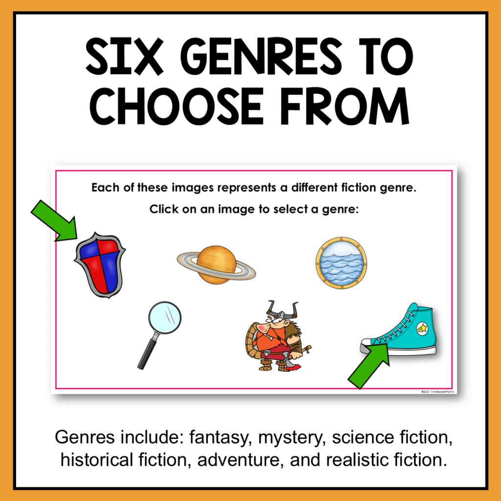 Library Genre Game - Choose Your Own Genre Activity - Middle School ...