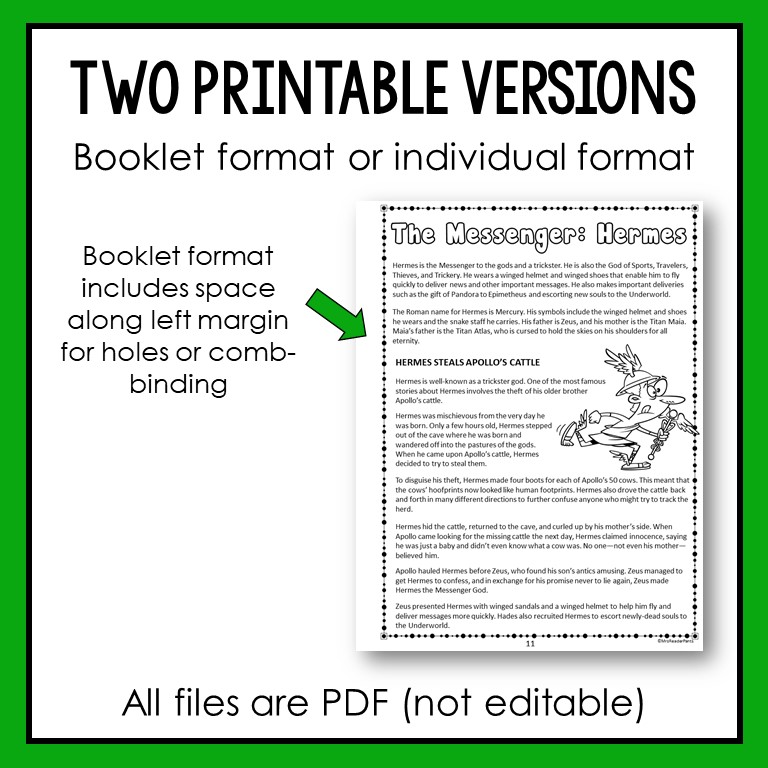 Greek Mythology Booklet - Mrs. ReaderPants