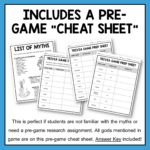Greek Mythology Trivia Game - Greek Gods and Goddesses - MrsReaderPants