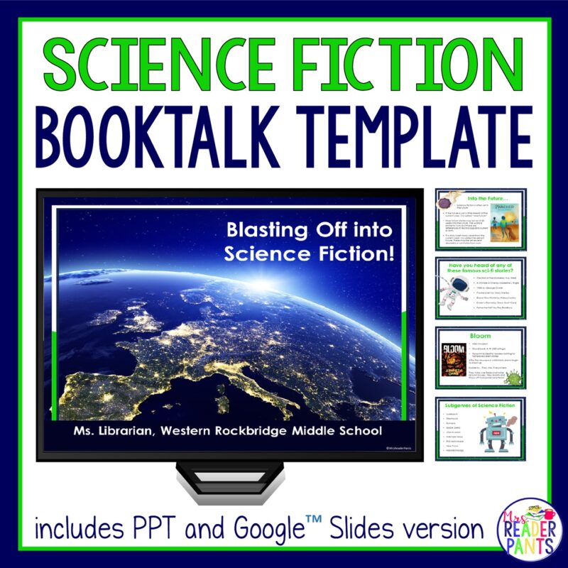 Book Talk Template - Science Fiction Genre - MrsReaderPants